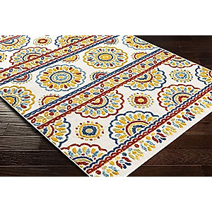 Livabliss Magnhild Bohemian Outdoor Area Rug,2' x 3', Orange