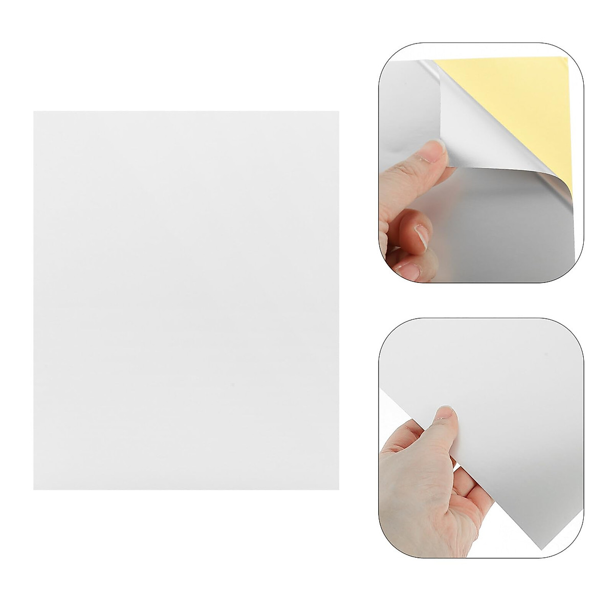 NUOBESTY 60 Sheets of Full Sheet Sticker Labels, White Matte Label Paper Printable Sticker Paper Internet Shipping Labels for Home Office Inkjet Printer