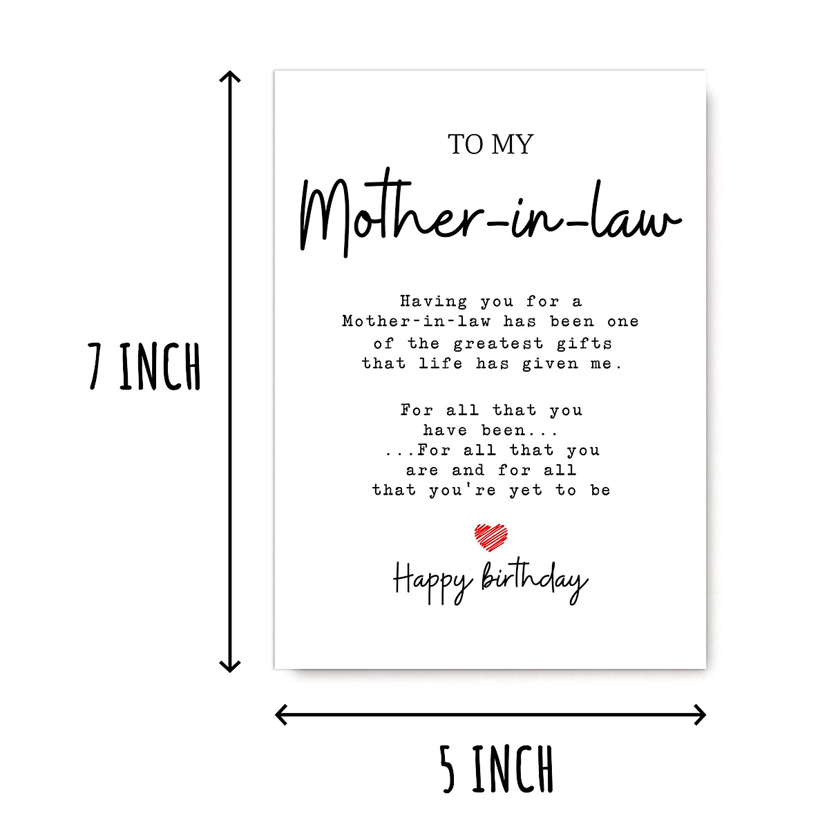 To My Mother-In-Law - Mother-In-Law Birthday Card - Mother-In-Law Is The Greatest Gifts In My Life - Birthday Card For Mother-In-Law - Gift For Mother-In-Law Card