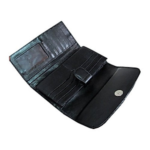 BangkokThailand VERY NICE FOR WOMEN GENUINE STINGRAY LEATHER CLUTCH WALLET SIZE = 5.0 INCHES X 8.0 INCHES