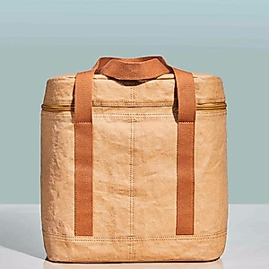 Insulated Travel Cooler Bag – Out of the Woods Walrus Cooler – Vegan Picnic Bag/Cooler Tote with Zippered Body & Front Pocket – Sustainable Soft Side Cooler Bag with Straps…