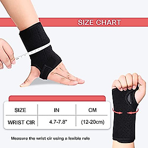 TXJ Sports Carpal Tunnel Wrist Brace Night Support for Women Men Left Right Hand Ulnar Wrist Pain Nerve Brace Hand Braces Wrist Support(Right hand,Pack of 1)