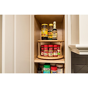 Lipper International 8302 Bamboo Wood 2-Tier 10" Kitchen Turntable