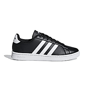 adidas men's Grand Court Tennis Shoe, Black/White, 8.5 US