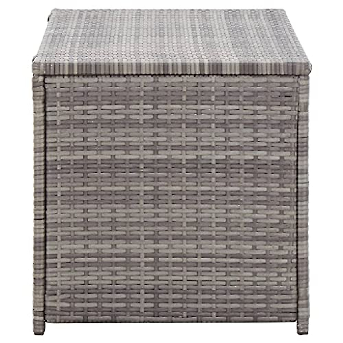 Large Poly Rattan Deck Box Outdoor Storage Boxes for Patio Furniture, Outdoor Cushions, Garden Tools and Pool Supplies-Waterproof,39.4"x19.7"x19.7" Gray