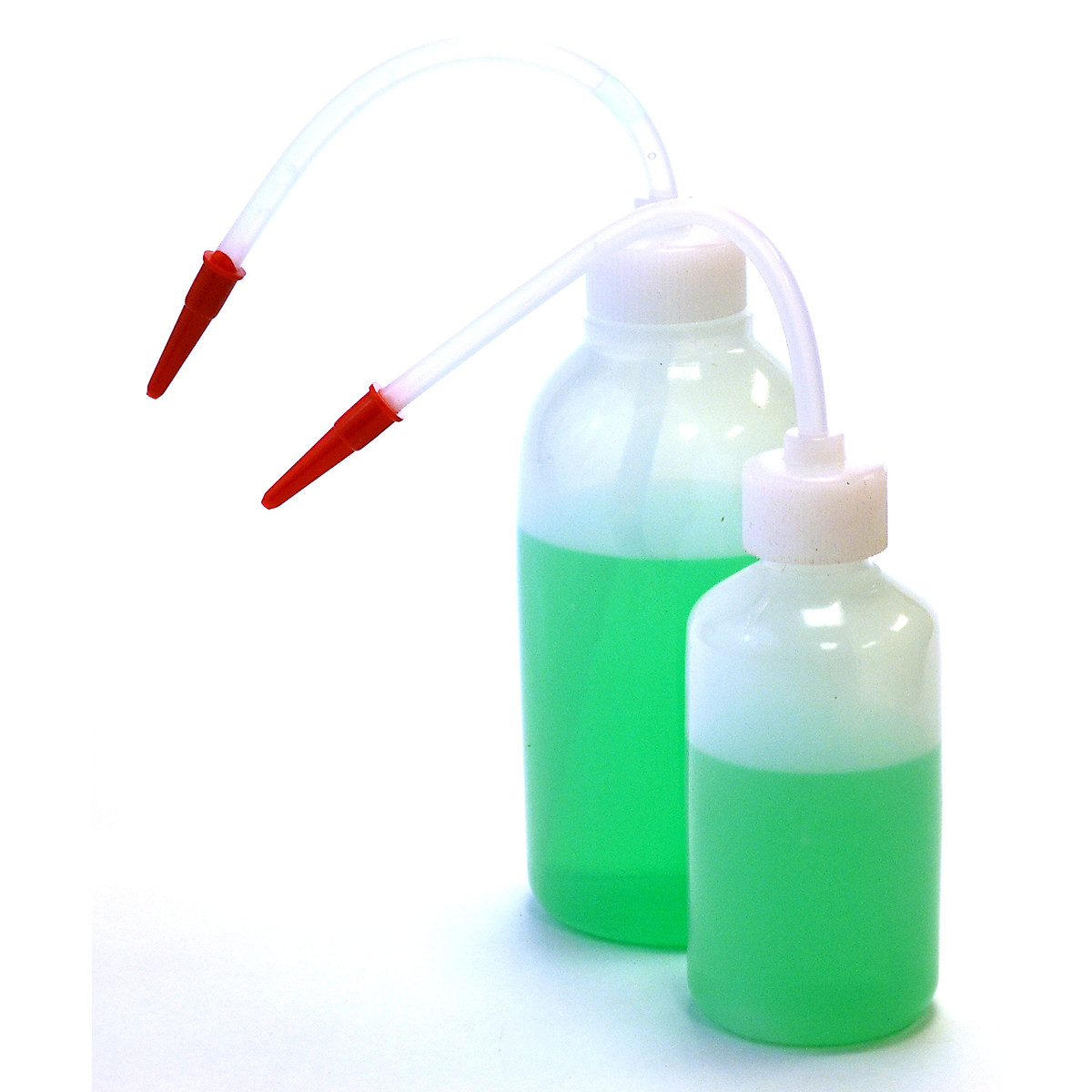 EISCO Labs Multi-Pack Polyethylene Wash Bottles 125ml & 250ml with Delivery Tube, Screw Cap - Durable Lab Dispensing Equipment