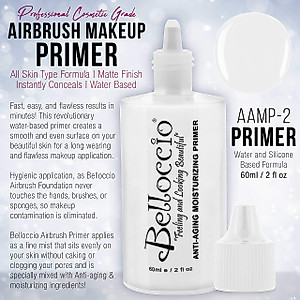 Belloccio Moisturizing Primer Anti-Aging Airbrush Makeup-Large 2-oz Bottle