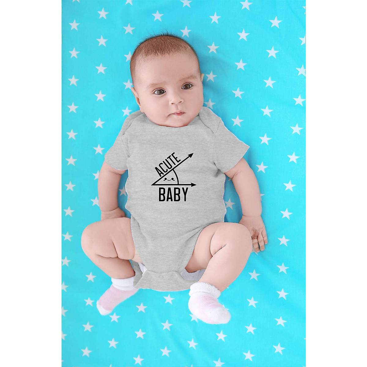 CBTwear Acute Baby Bodysuit Cute Newborn Clothes Adorable Unisex Romper Boy Girl Comfy Humor (6 Months, Heather Grey)