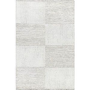Hauteloom Aliza Wool Living Room, Bedroom Area Rug - Contemporary - Beige, LightGray, Taupe - 8' x 10'
