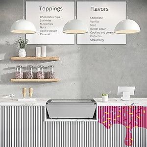 KoolMore KM-CGD-8HP 31 in. Countertop Ice Cream Display case with 4 Pans and Glass Sneeze Guard in Stainless-Steel