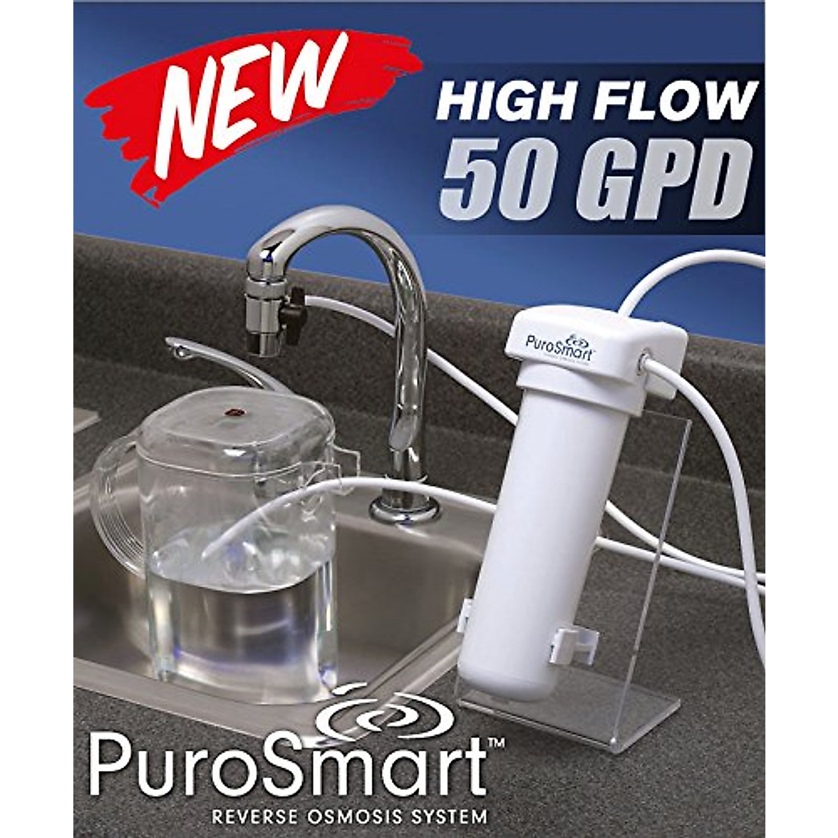 PuroSmart Carbon Filter 3-Pack | Replacement Carbon Prefilter Water Filtration Systems | Fits Faucet Mount or Counter Top RO