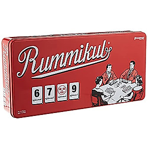 Rummikub in Retro Tin - The Original Rummy Tile Game by Pressman Red, 5"