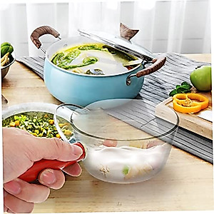 FUOYLOO small milk pot cooking saucepan small soup pot wax melting pot mini butter warmer spouted milk pot 1 qt saucepan with lid small pot serving bowl oven Glass French baby candy