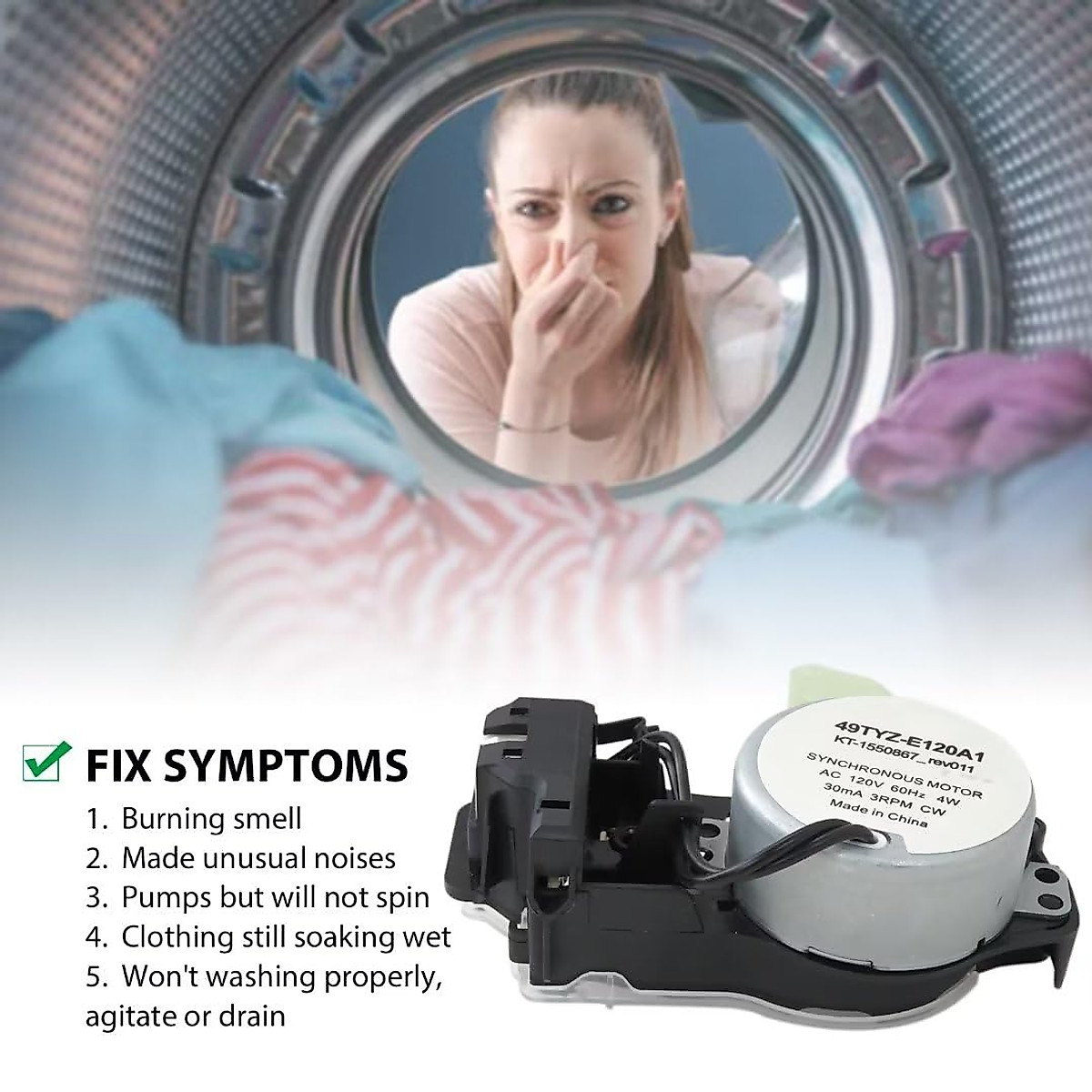 2023 Upgraded W10913953 Washer Shift Actuator for May-tag MVWC565FW0 MVWC565FW1 MVWC565FW2 MVWP475EW0 MVWX655DW0 MVWX655DW1 MVWX655DW2