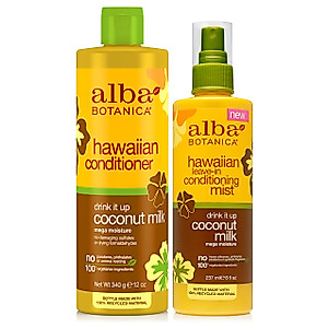 Alba Botanica Natural Hawaiian Conditioner Coconut Milk with Coconut Milk Leave-in Conditioning Mist