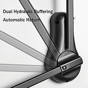 Pull Down Closet Rod, Heavy Duty Closet Pull Down Rods Hanger for Hanging Clothes Wardrobe Lift Rail Aluminum Alloy Damping Buffer Organizer Storage System, Capacity 55lbs ( Color : Black , Size : 25.