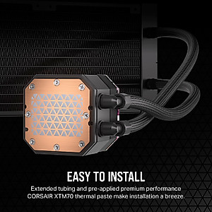 Corsair iCUE H150i Elite CAPELLIX XT Desktop Liquid CPU Cooler - Three AF120 RGB Elite Fans - 360mm Radiator - Intel® LGA 1700, 1200, 115X, 2066, AMD® AM5, AM4 - Included iCUE Commander CORE - Black