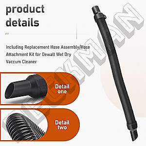 5140128-68 Replacement for De-walt Vacuum Hose DCV580 DCV581H, Replacement Hose Assembly/Hose Attachment Kit Compatible With De-walt Wet Dry Vaccum Cleaner