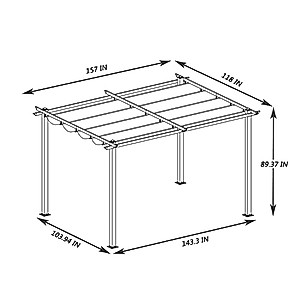 All Cedar Wooden Pergola Kit - Wind Rated at 100 MPH, Perfect for Outdoor Entertaining and Relaxation
