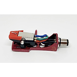 Red Headshell, mount, cartridge and stylus, elliptical needle for Pioneer PLX-1000, PL-518, PL-530, PL-A35, PLX-500, PL-560, PL-200, PL-516, PL-255, PL-200X, XL-A700, PL-A45D