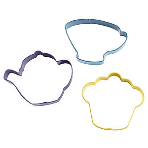 Wilton Tea Party Colored Metal Cutter Set, 3-Piece