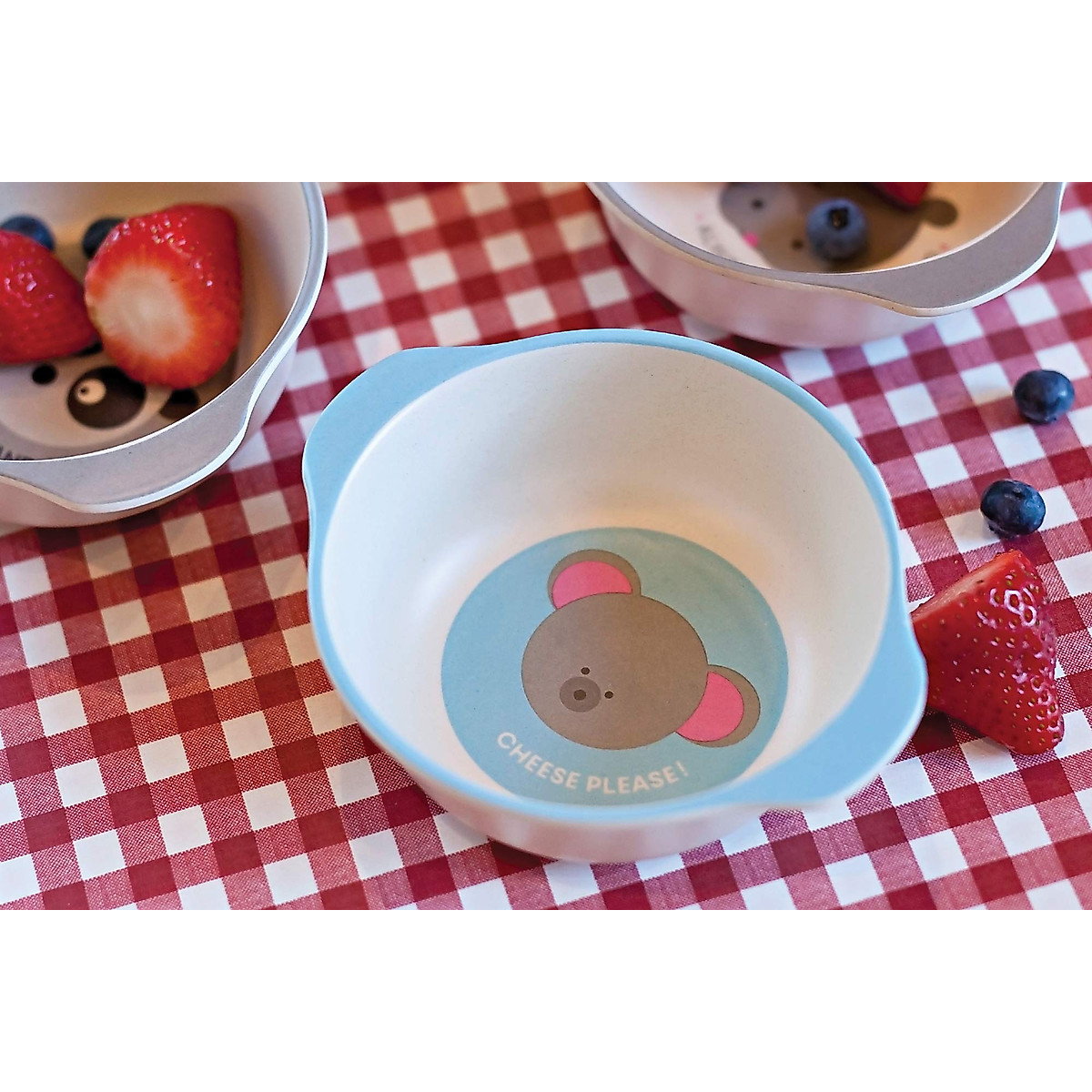 Red Rover Animal Bamboo Kid's Bowls Multicolor, Set of 4