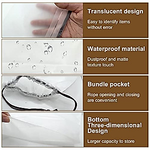 HFYZZ 50 Pieces Shoe Bags for Travel Storage Packing Portable Translucent Drawstring Shoe Bags Organizers Pouches for Men &Women, Dustproof and Waterproof