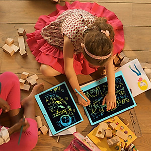 LCD Writing Tablet for Kids, 15 Inch Electronic Erasable Drawing Tablet, Toddler Learning Educational Toys Christmas Birthday Gifts for Kids Age 3+