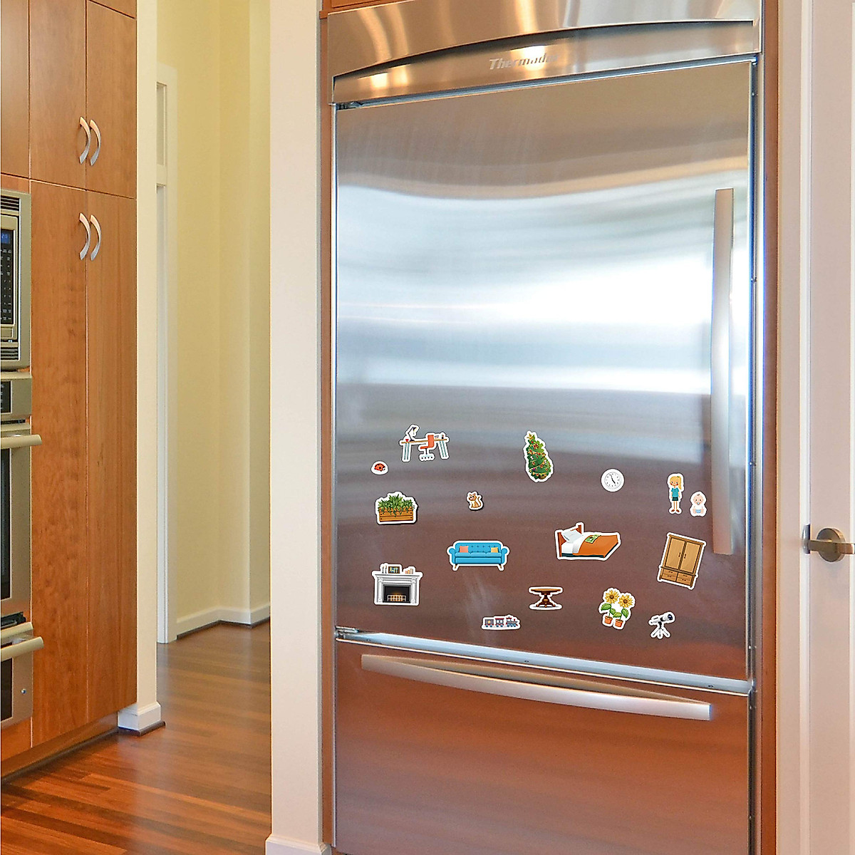 GRANDLMOON Magnetic Portable Playboard Doll House Family Magnets for Todder Kids Perfect Preschool Learning Travel Toy (65 Pcs)