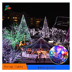 LIUPENGWEI 24V Low Voltage Fairy Lights, 10M 100LED Waterproof String Lights Long LED Outdoor Garden Lights Christmas Lights Lighting 8 Operation Modes For Patio Party Wedding Yard Trees Home garden G