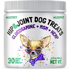LEGITPET Dog Vitamins & Hip & Joint Supplement & Allergy Relief Chews & Calming Treats Bundle
