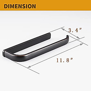 BESy Brass Hand Towel Bar for Bathroom Oil Rubbed Bronze, Rustproof Wall Mounted Towel Rack Hanger Bathroom Hardware Accessories Towel Holder 12 Inch