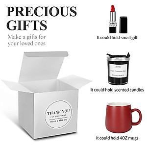 COTOPHER Small Gift Boxes 60 Pack 4x4x4 inches Silver Gift Boxes with Lids for Gifts, Crafting, Wedding Party Favor, Cupcake Boxes, Candy, Bridesmaids Proposal Box with Ribbons and Stickers (Metallic