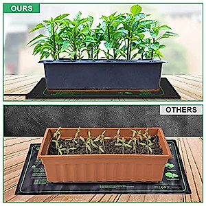 2 Pack 21W Seedling Heat Mat for Seed Starting,10" x 20.75" Waterproof Heating Pad for Indoor Plants Germination