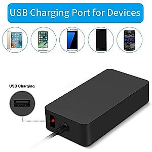 DHMXDC Surface Charger 44W 15V 2.58A Compatible with Microsoft Surface Laptop 1/2/3, New Surface Pro 7/6/5/4/3/X, Surface Book 1/2, Surface Go 1/2