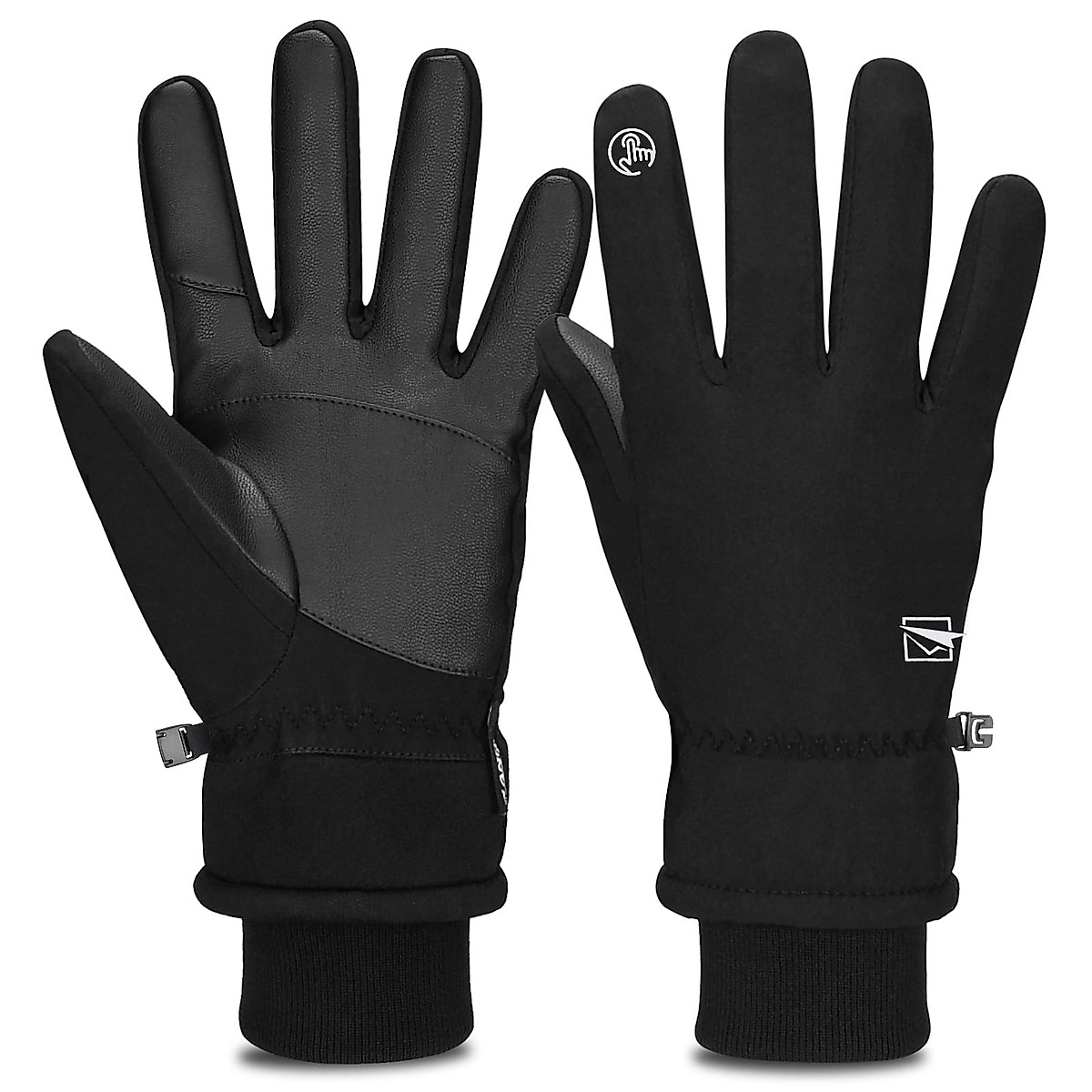 Cevapro -30℉ Winter Gloves Touchscreen Gloves Thermal Gloves for Men Women, Windproof Water Resistant Gloves for Running Hiking Driving Skiing in Cold Weather(Black)