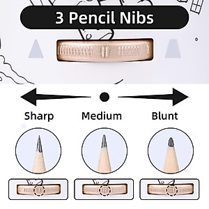 tenwin Rechargeable Electric Pencil Sharpener, Fully Automatic Pencil Sharpener for 7-11.5mm Pencils, Hands-Free Sharpener for Colored Pencils, Auto in&Out, Adjustable Pencil Nibs (Silver)