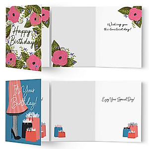 Tiny Expressions Birthday Cards for Women – Pack of 8, Elegant and Versatile Designs with Inside Messages - Includes 6" x 4.25" Cards with A6 Envelopes – Perfect for Mom, Sister, Friend, or Coworker