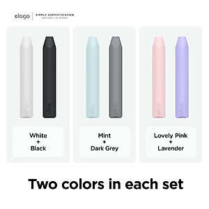 elago Pencil Grip 2 Pack Holder Sleeve Compatible with Apple Pencil (1st & 2nd Generation) and Apple Pencil (USB-C) [Lovely Pink & Lavender]