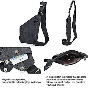 FALETO Anti-Thief Sling Bag Chest Hidden Security Crossbody Shoulder Backpack