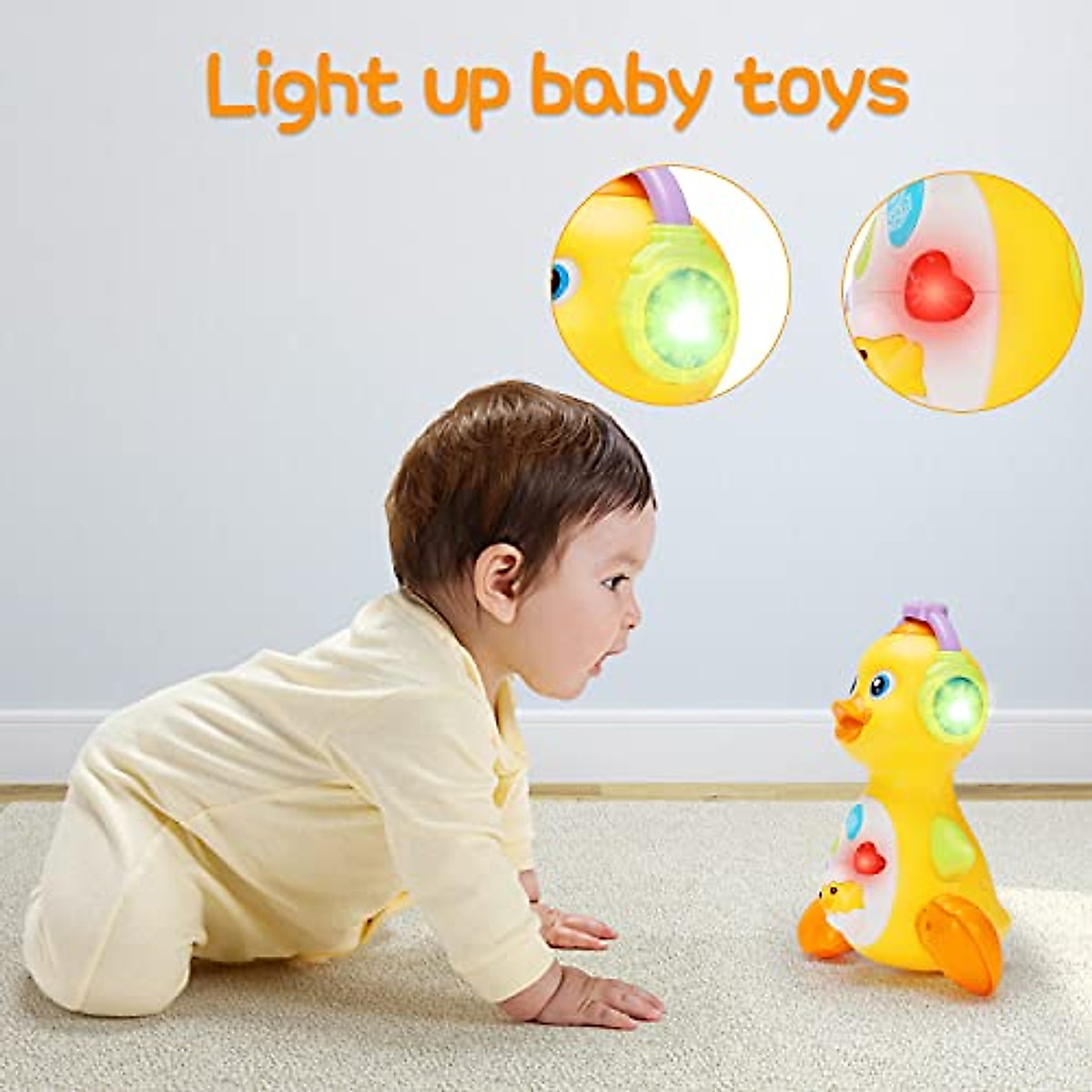 Baby Musical Duck Toy Dancing Walking Tummy Time Toys Light Up Infant Toys 0-3 3-6 Month Baby Toys 6-12 12-18 Months Gifts for 1 Year Old Boys Girls Baby Learning Development Toy Toddler Toys Age 1-2