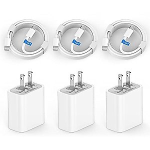 3 Pack iPhone Fast Charger, [Apple MFi Certified] 20W USB C Power Delivery Wall Charger Block with 10FT Extra Long Type C to Lightning Fast Charging Data Sync Cable for iPhone 14 13 12 11 XS XR X iPad