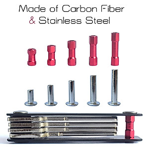 Leeuoe Carbon Fiber Key Organizer,Compact Key Holder,Minimalist Multikey Folding Keyholder(3-7 Keys)