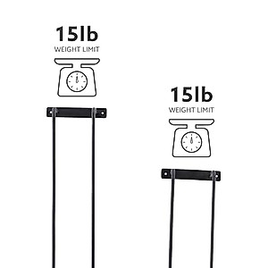 Powell Black Bent Metal Rawlins Two Pack Towel Racks