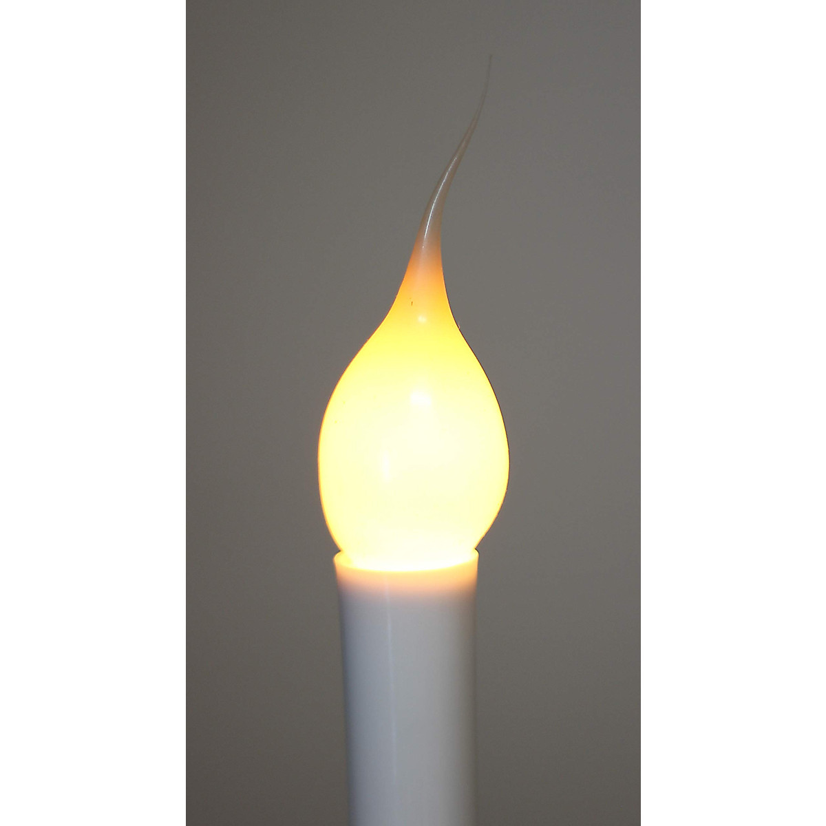 Creative Hobbies Pearlized Silicone Dipped Electric Candle Lamp Chandelier Light Bulbs, Glow Gold When Lit, 5 Watt, Individually Boxed | 10 Pack