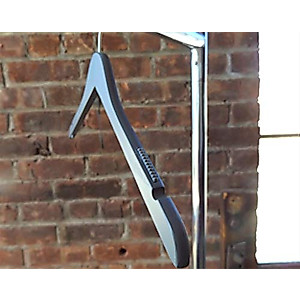 NAHANCO 29917 Wooden Shirt Hanger, 17", Greywash with Brushed Chrome Hardware (Pack of 100)