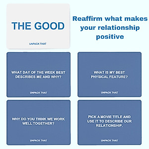 UNPACK THAT Conversation Cards Couples Game - Deep Relationship Questions for Couples, Families & Friends | 125 Cards for Communication & Intimacy Building
