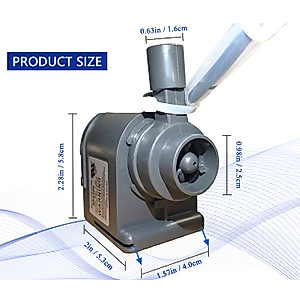 AP1200 AC120V Commercial Large Flow Water Pump Compatible with HZB-30F,HZB-38F,HZB-32,HZB-45,HZB-65,HZB-90,HZB-120,HZB-160 Ice Maker,Small-sized Circulating Submersible Pump,60Hz 0.13A, Hmax: 0.8m