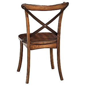 Alpine Furniture Arendal Set of 2 Side Chairs in Burnished Dark Oak (Brown)
