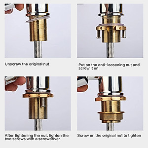 Inside Diameter of 1.22 inch/31 mm Hot and Cold Faucet Fixing Tool Set Lock Nut (Fits 1.24"/31.5mm OD tubing) | Prevent Kitchen and Bathroom Faucets from loosening